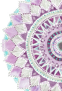 BE BRAVE Purple MANDALA – BARBARIAN by Barbra Ignatiev | Santa Cruz ...