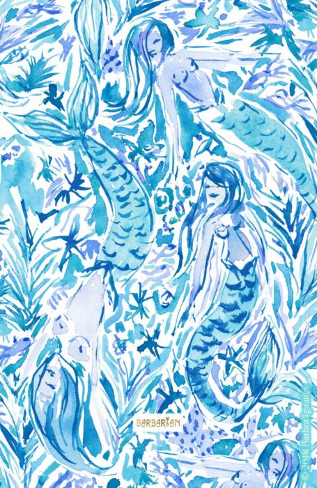 OCEAN PLAY Aqua Mermaids – BARBARIAN by Barbra Ignatiev | Santa Cruz ...