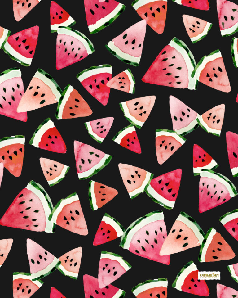WATERMELON WEDGES on Black – BARBARIAN by Barbra Ignatiev | Santa Cruz ...